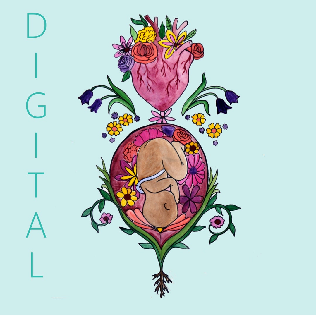 DIGITAL "alive" Print/poster /birth Art/ Pregnancy Art/ Midwife/ Doula ...