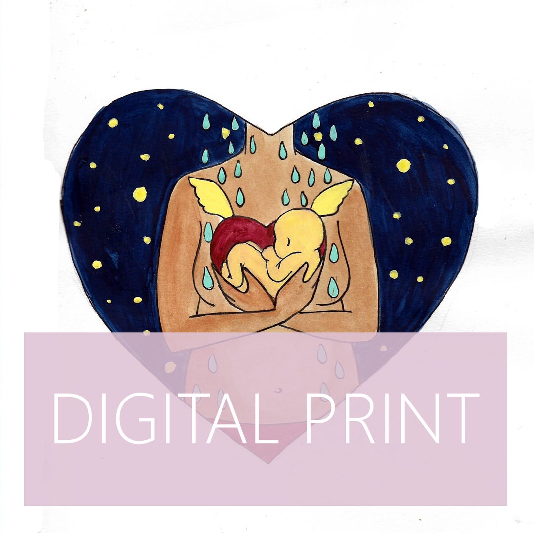 DIGITAL "loss" Print/poster /birth Art/ Miscarriage/ Pregnancy Loss ...