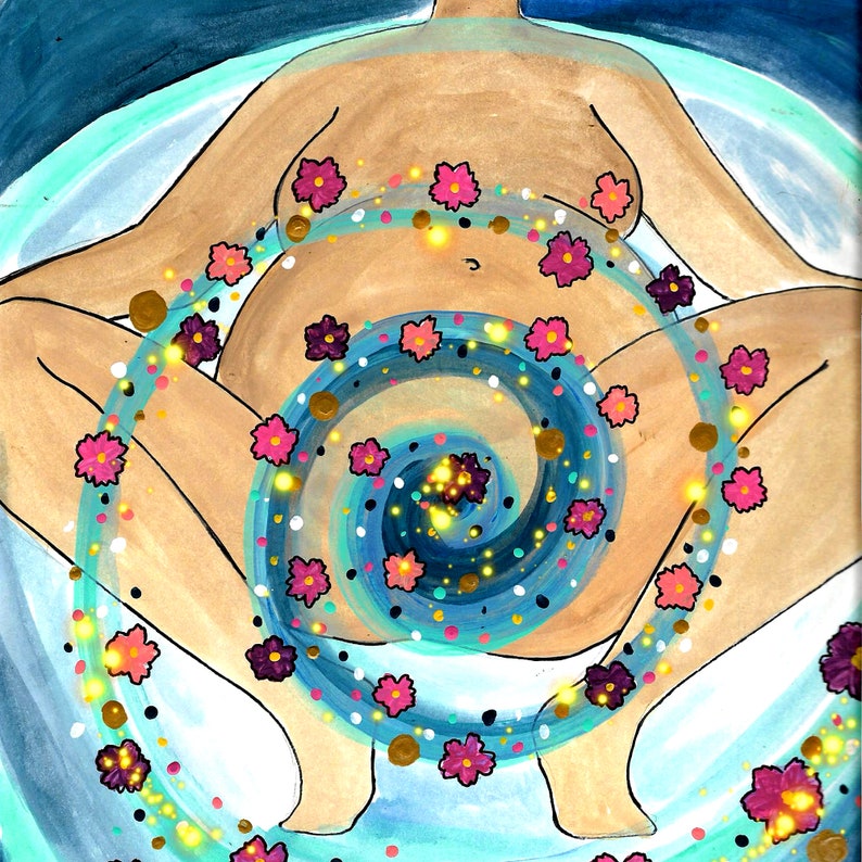 BIRTH SPIRAL Art Print 8 X 8/ Inspirational Art/ Birth - Etsy