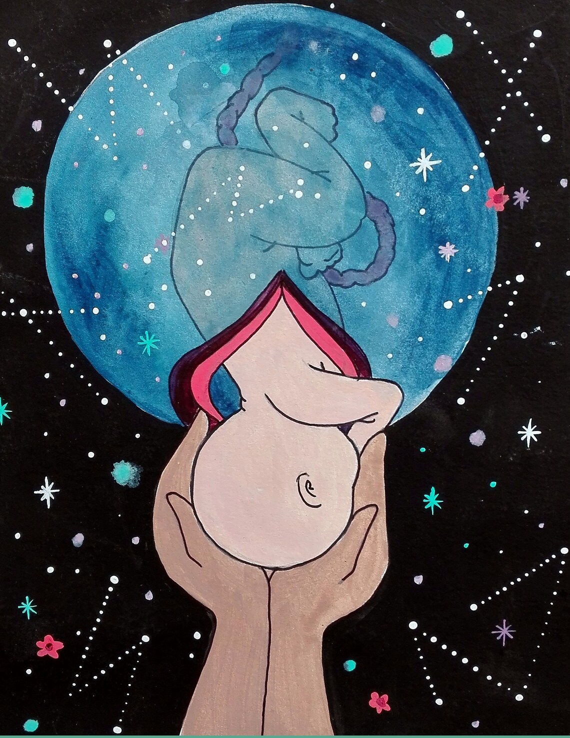 DIGITAL being Born Print/poster /birth Art/ - Etsy