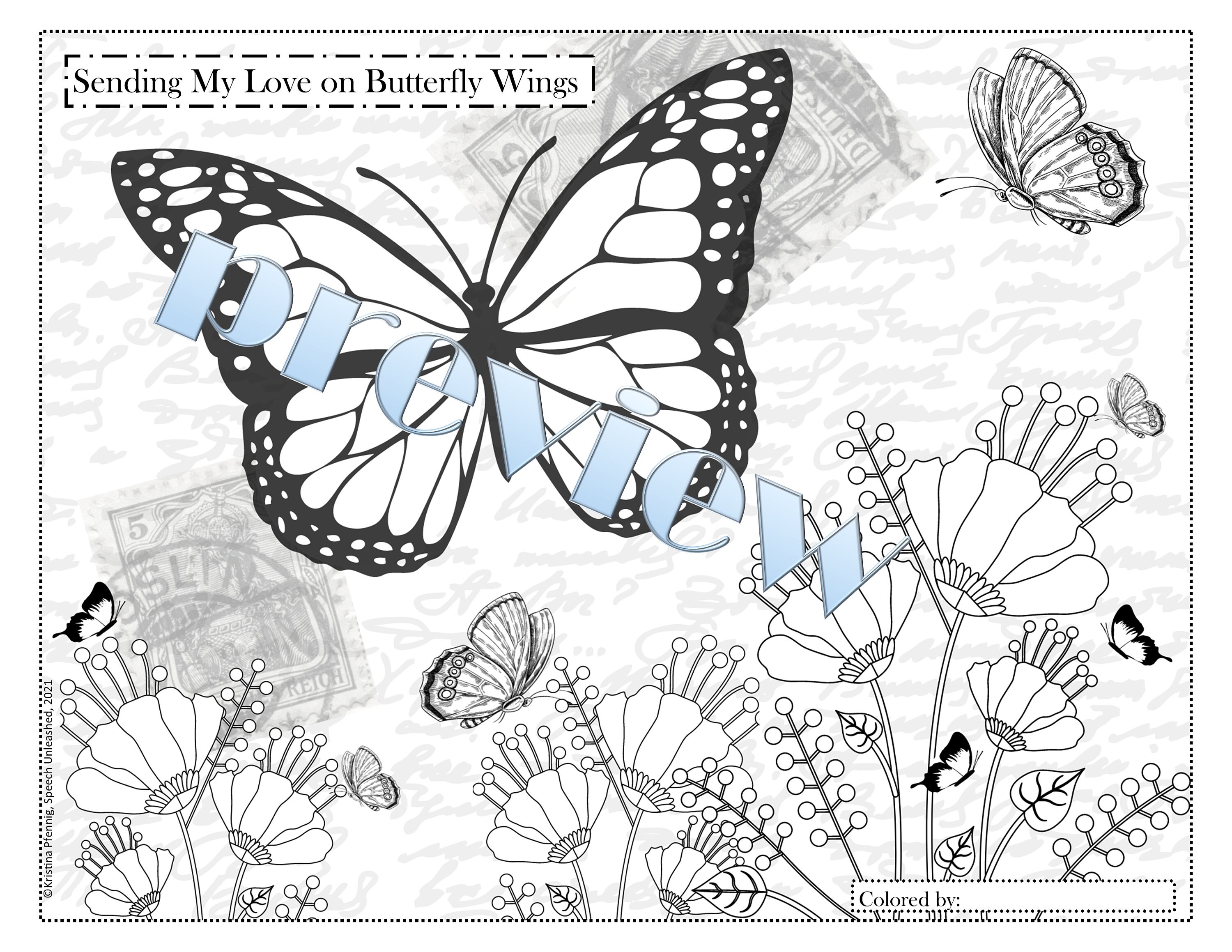 Butterfly Coloring Pages Speech Therapy