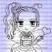 Cute Bee Girl Digital Stamp -love Buzz(#343), Valentine's Digi Stamp ...