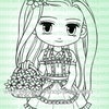 Cute Bee Girl Digital Stamp -love Buzz(#343), Valentine's Digi Stamp ...