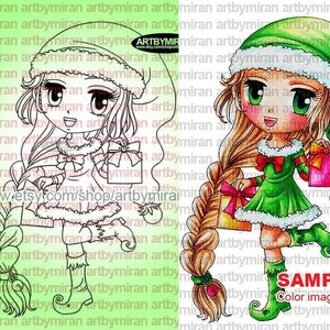 Elf Digi Stamp, Christmas Digital Stamp - Elfie Elizabeth(#149 ...