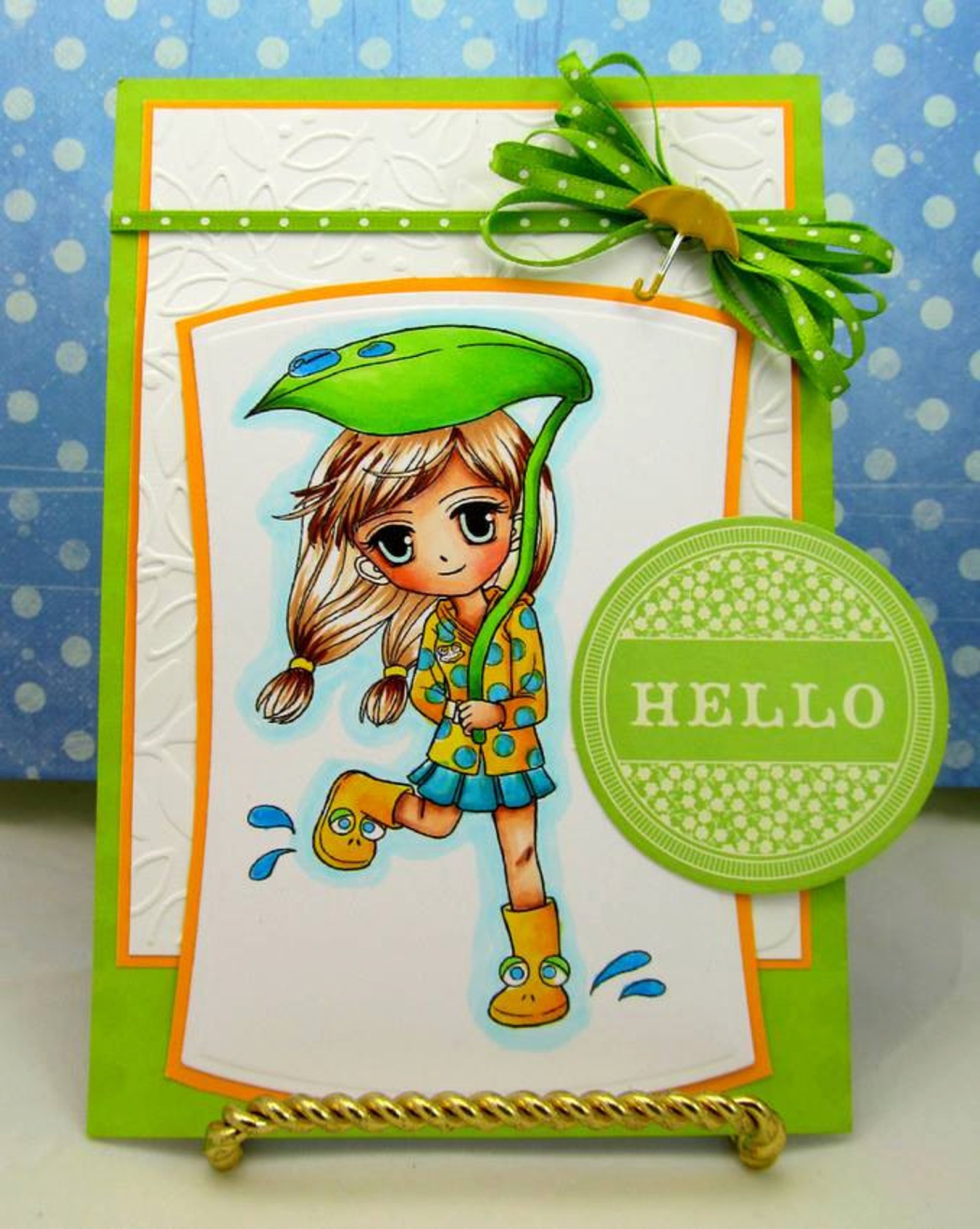 Digital Stamp-april's Rain9, Instant Download, Cute Digi Stamp ...