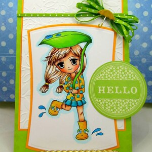 Digital Stamp-april's Rain9, Instant Download, Cute Digi Stamp ...