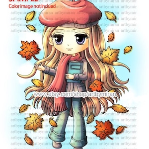 Autumn Digital Stamp-autumn's Memoirs(#112), Fall Digi Stamp, Printable ...