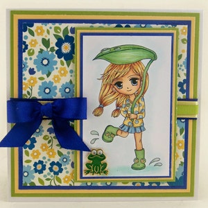 Digital Stamp-april's Rain9, Instant Download, Cute Digi Stamp ...