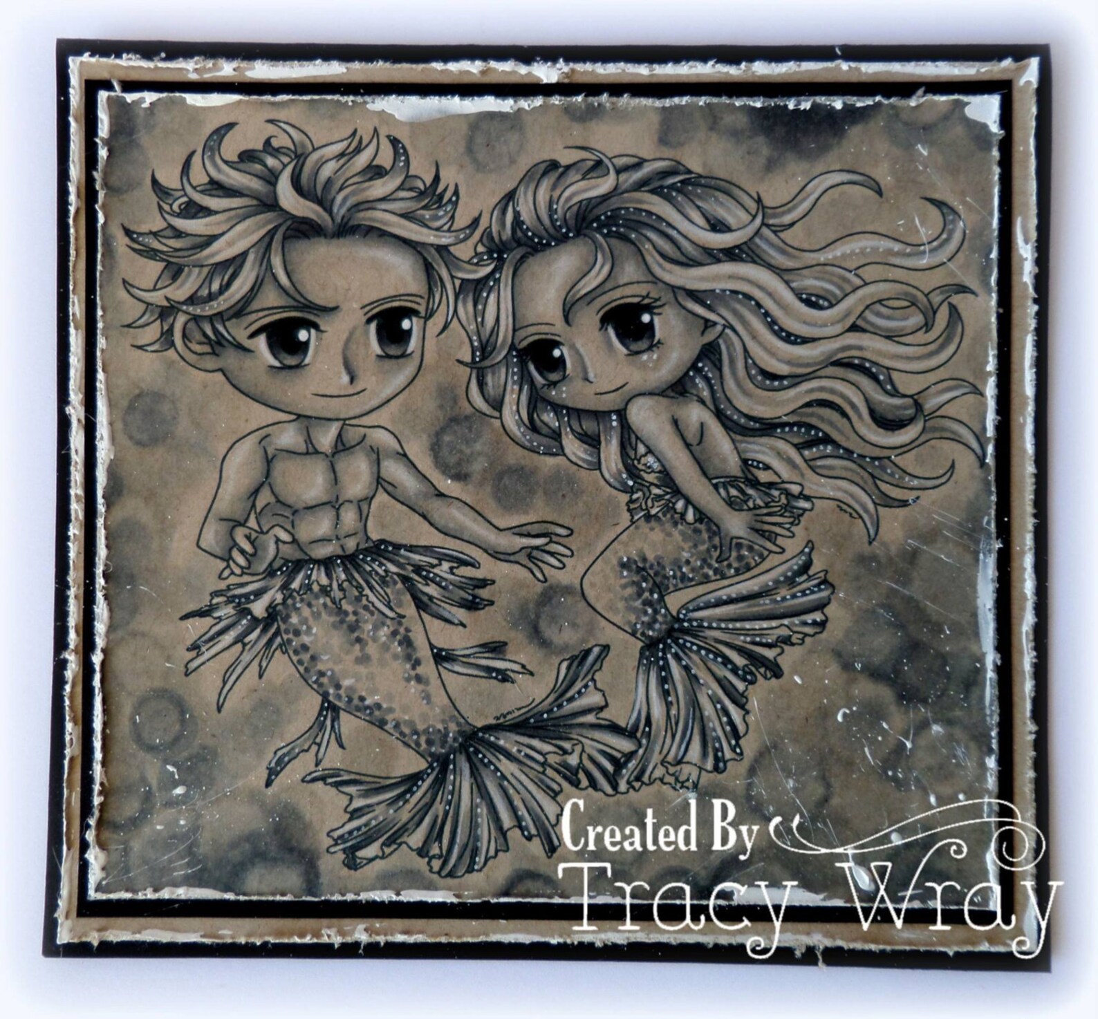 Mermaid Digital Stamp Mermaid Meara 292 Digi Stamp - Etsy