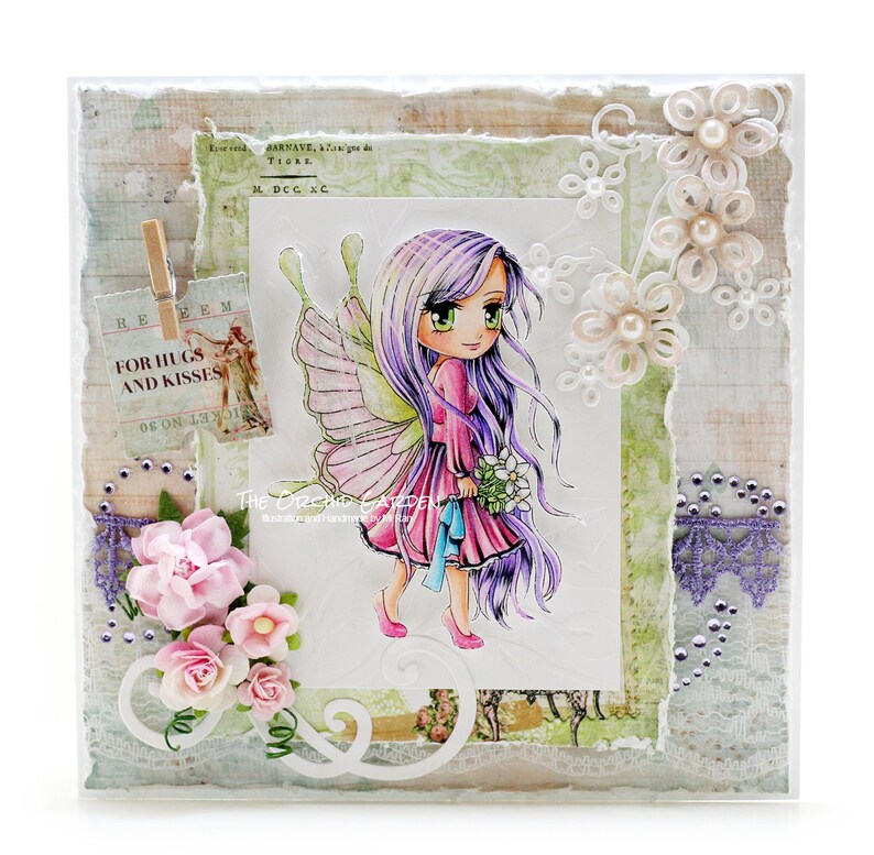 Digi Stamp Fairy - Flutterby(#184), Fairytale Digital Stamp & Coloring ...