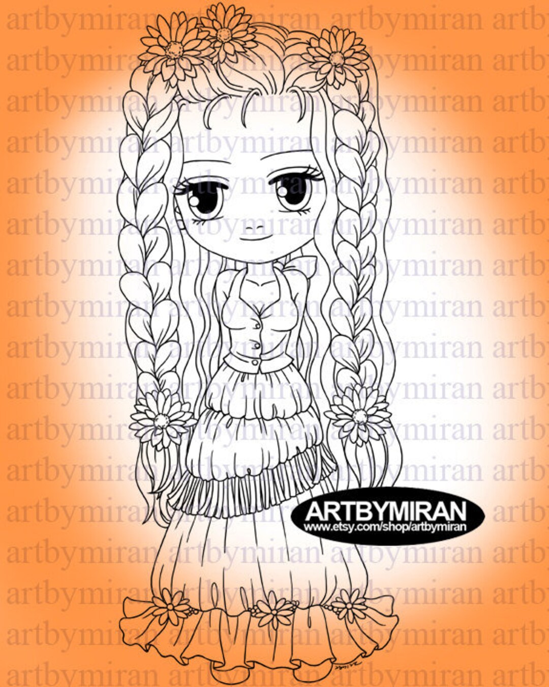 Digital Stamp-annabelle86, Digi Stamp, Printable Line Art for Card and ...