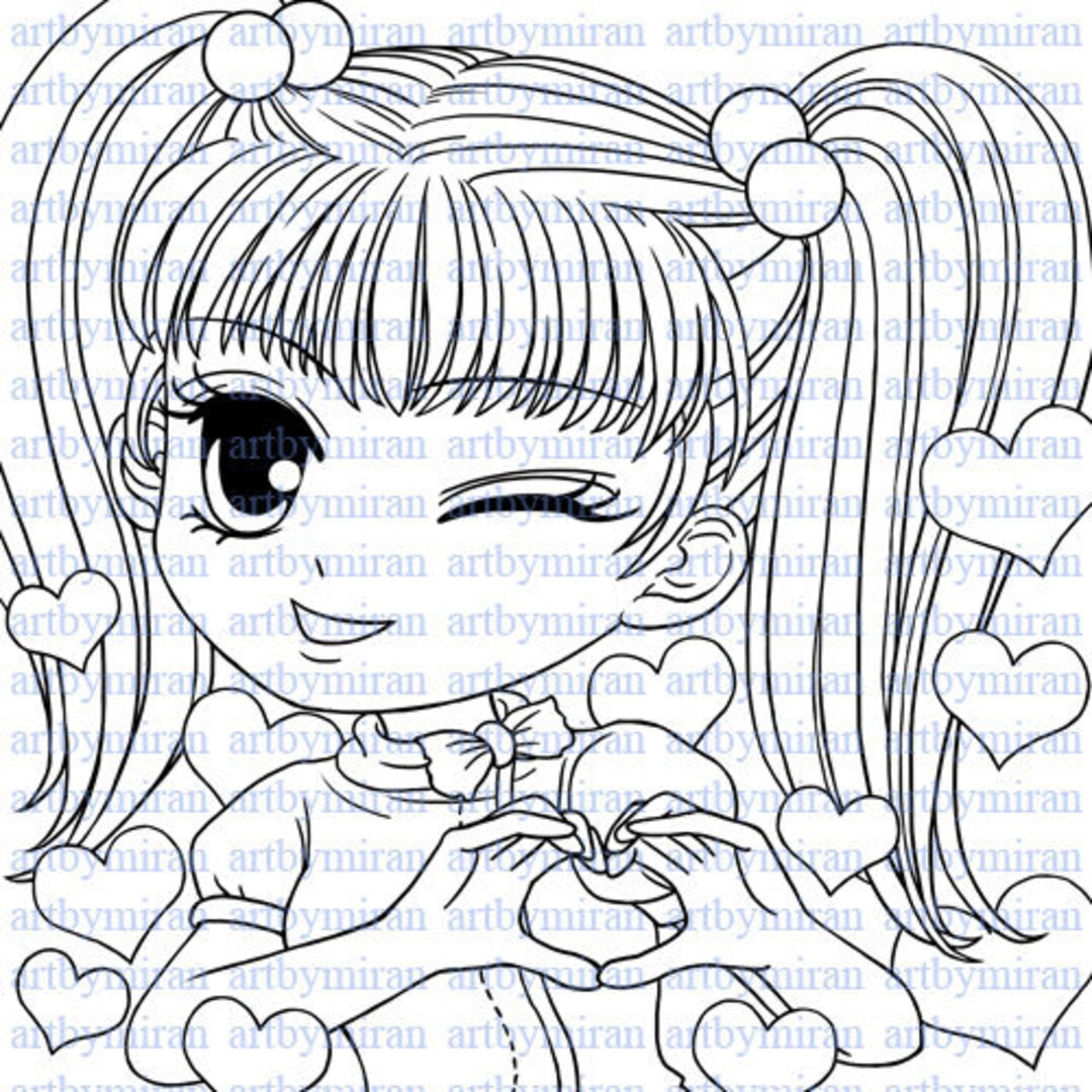 Valentine Digital Stamp Heart Sign25 Digi Stamp Printable - Etsy