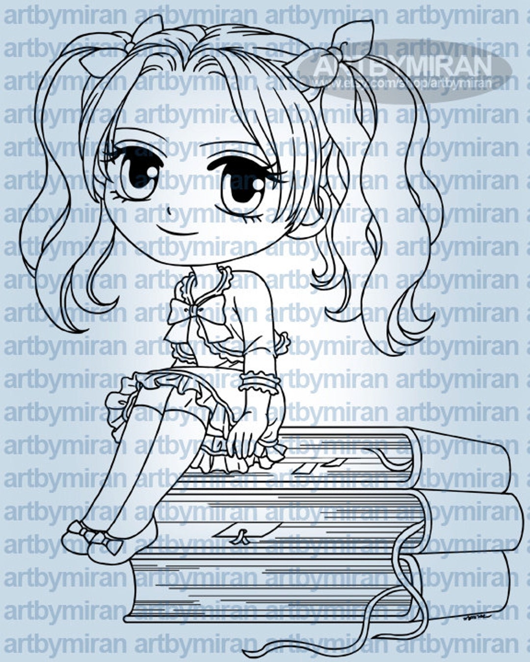 Back to School Digital Stamps Vannessa the Teacher301, Printable Anime ...