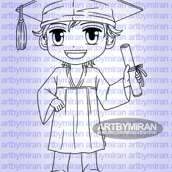 Printable Graduation Card Line Art - Etsy