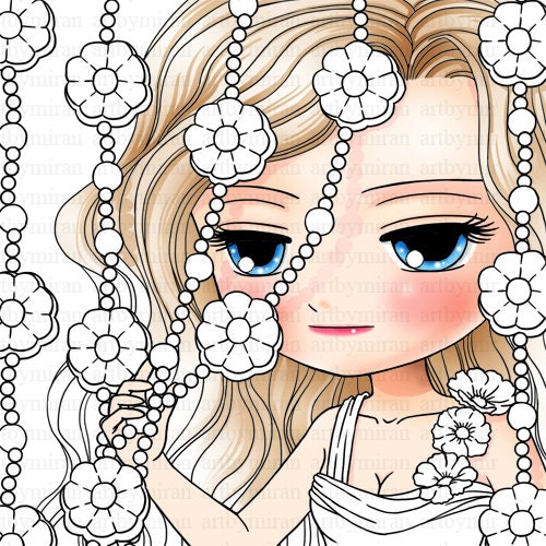 Miss Daisy Digital Stamp Instant Download Digi Stamp Line - Etsy