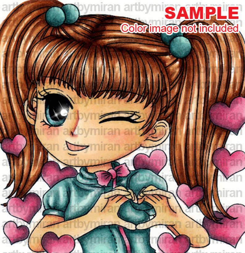 Valentine Digital Stamp Heart Sign25 Digi Stamp Printable - Etsy