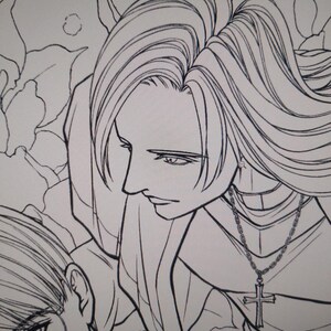 Digital BL Coloring Page, Printable Yaoi Coloring Page, Shounen Ai ...