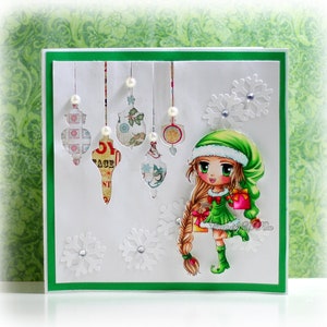 Elf Digi Stamp, Christmas Digital Stamp - Elfie Elizabeth(#149 ...