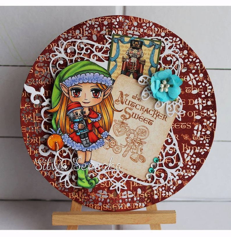 Christmas Elf Digital Stamp Ellette 324 Elf Winter - Etsy