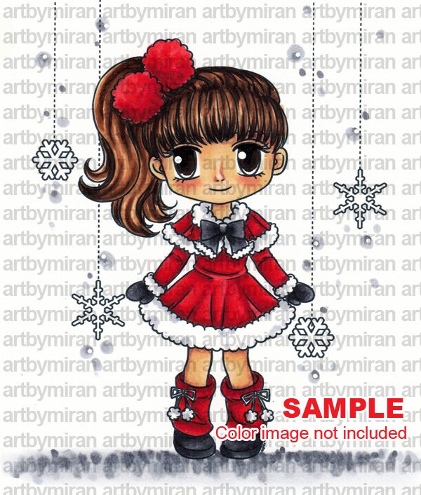 Christmas Digital Stamp Ornament Lumi 323, Digi Stamp, Printable Line ...