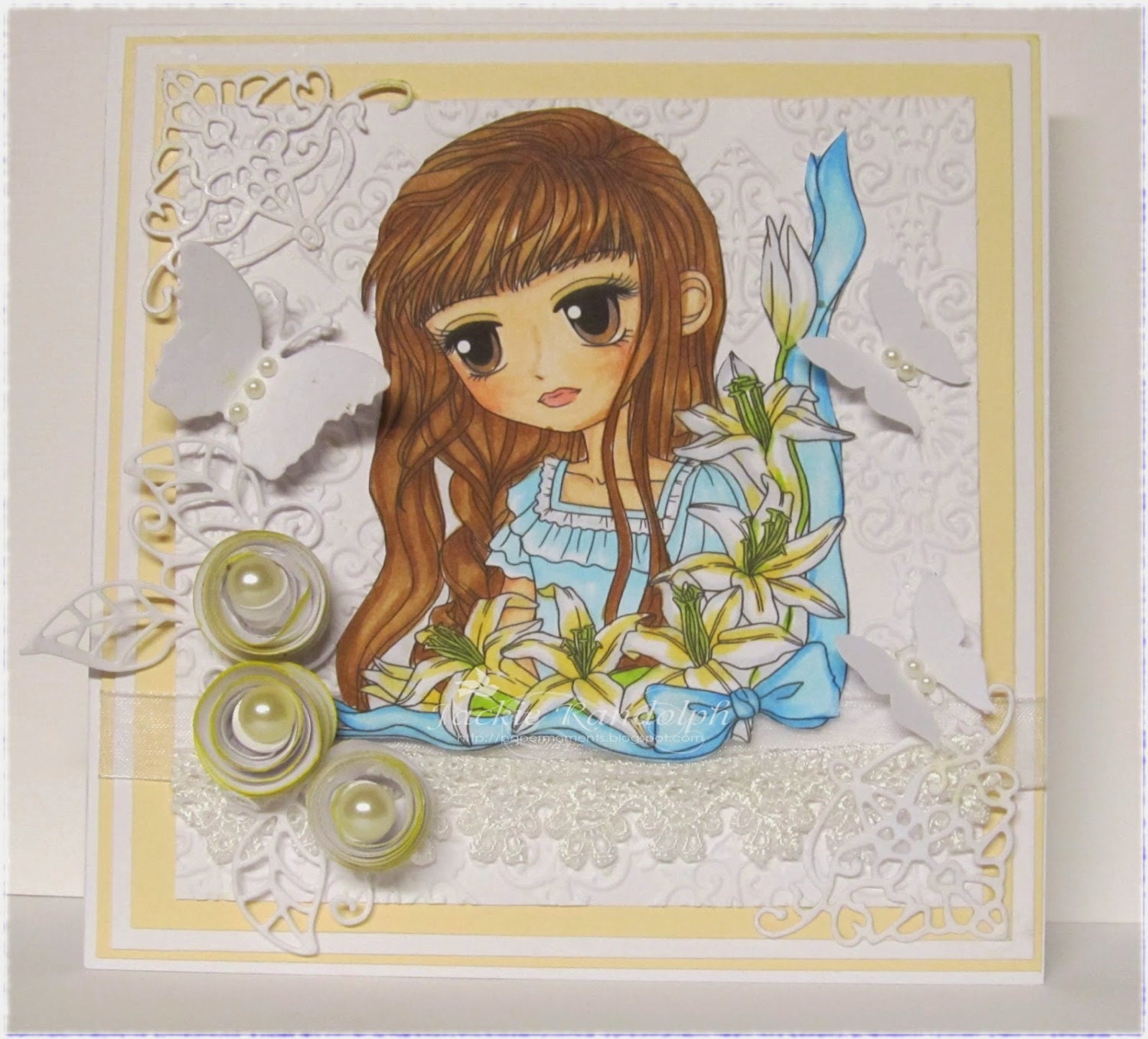 Digital Stamp-lillian Digi Stamp Printable Line Art for Card - Etsy