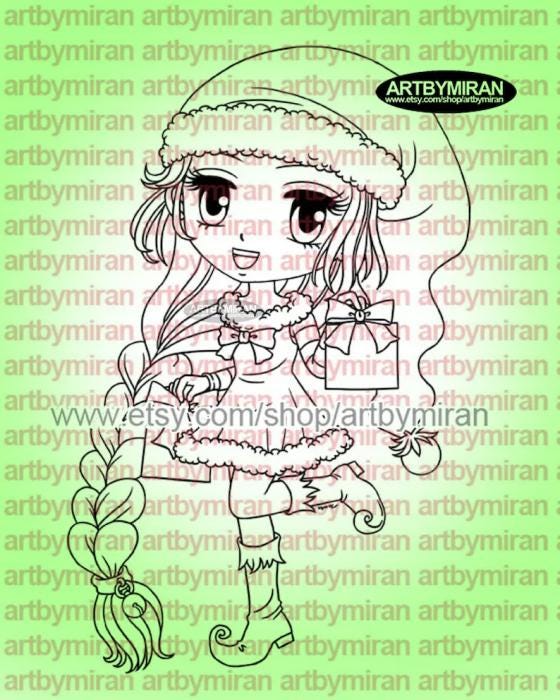 Elf Digi Stamp, Christmas Digital Stamp - Elfie Elizabeth(#149 ...