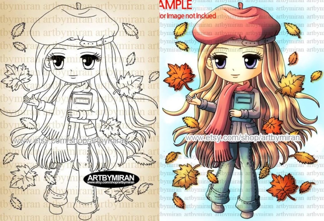 Autumn Digital Stamp-autumn's Memoirs(#112), Fall Digi Stamp, Printable ...