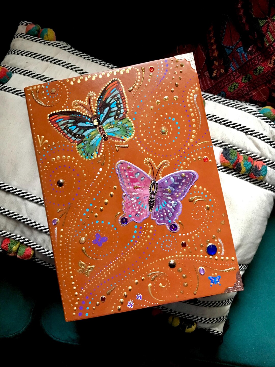 LARGE Hand Painted Journal - 8.5x11- 360 Lined Pgs. This Journals is NOT REFILLABLE- - Etsy