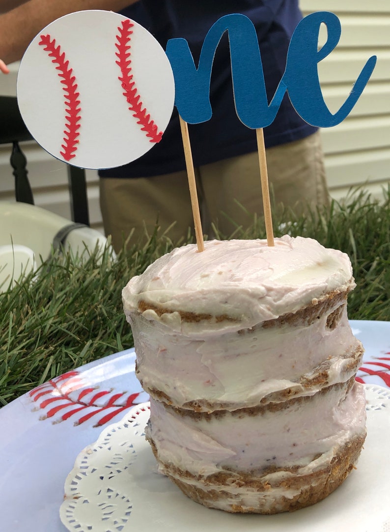 Rookie Year First Birthday Baseball Cake Topper Baseball | Etsy