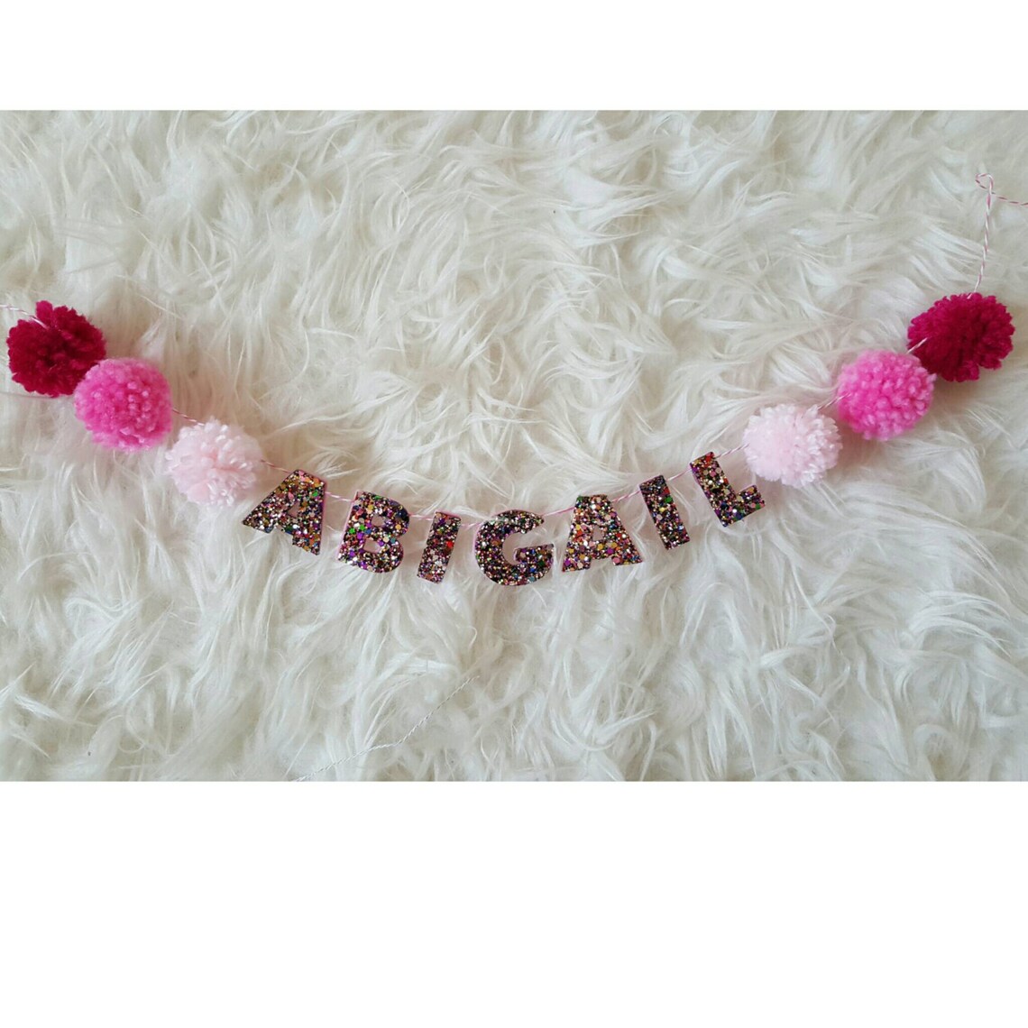 Customizable Glittery Name Banner - Etsy