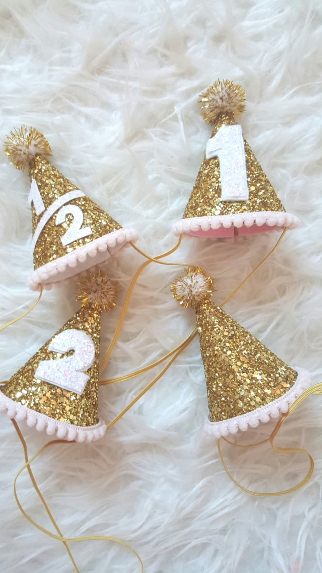 Mini Glittery Birthday Party Hat | Birthday | Cake Smash | 1st Birthday ...