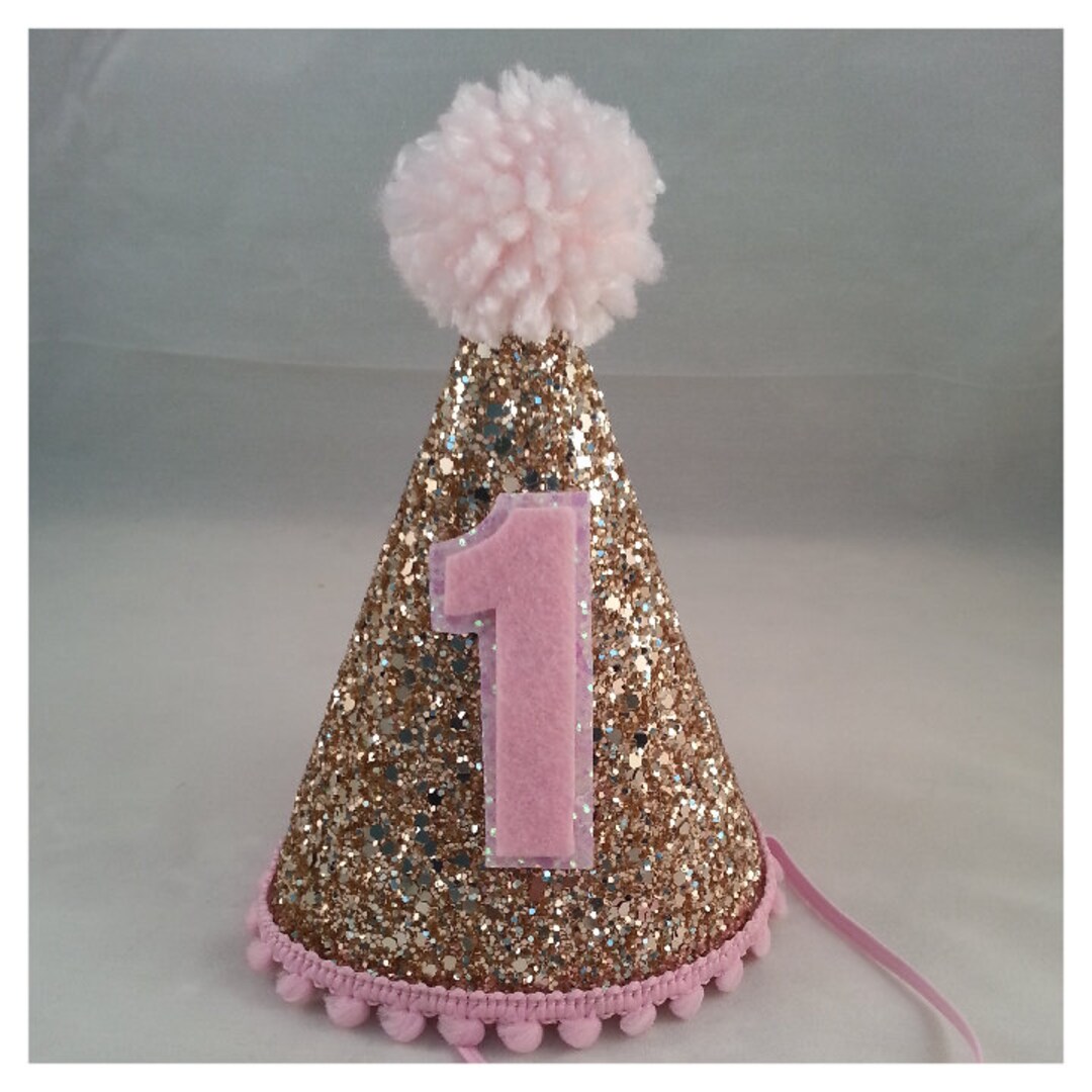 Glittery Birthday Girl Party Hat | Birthday Cake Smash | 1st Birthday ...