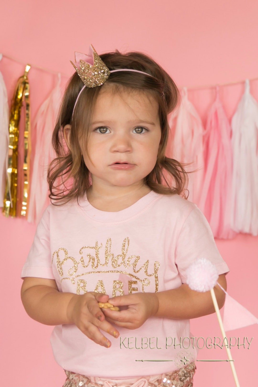 Mini Baby Crown, Mini Glittery Girl Crown Headband || Baby, Birthday ...