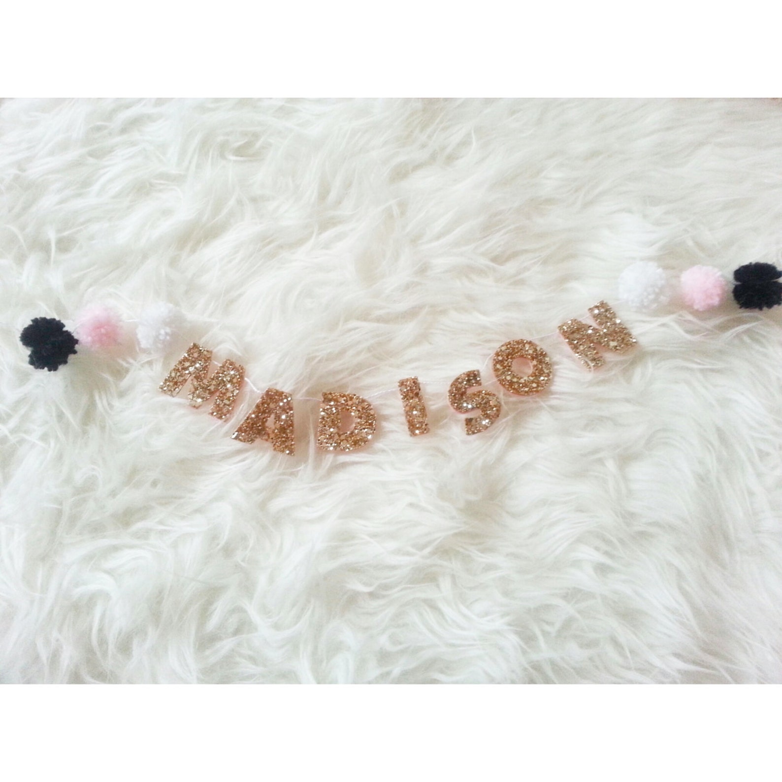 Customizable Glittery Name Banner Mini Name Banner Room | Etsy