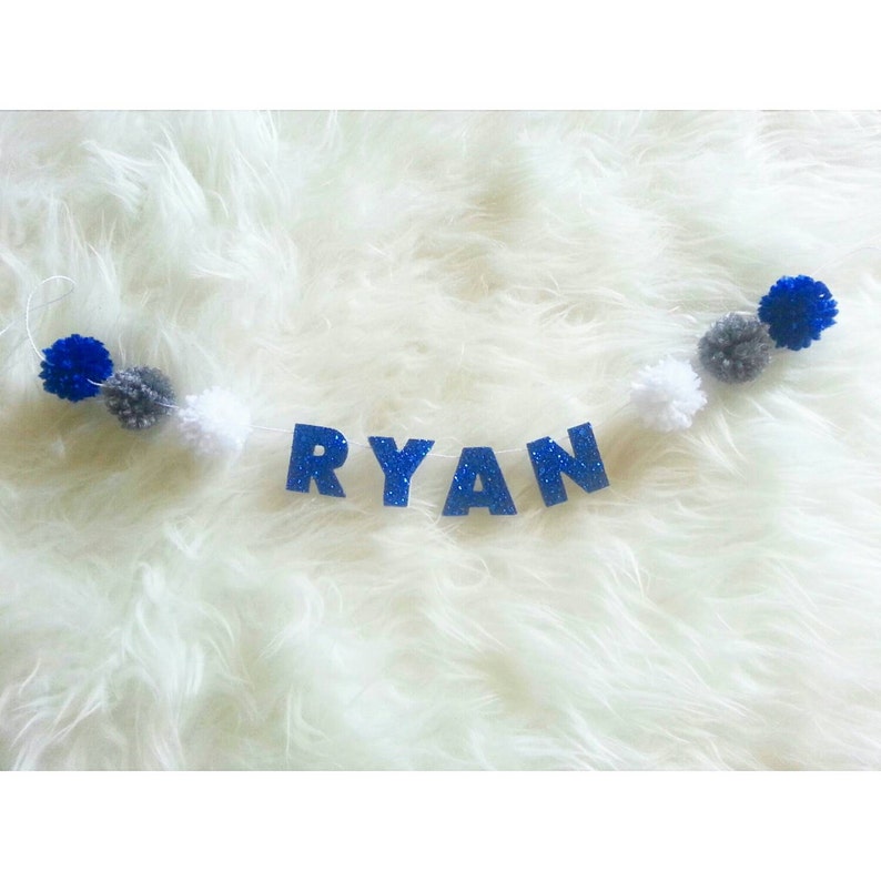 Customizable Glittery Name Banner Mini Name Banner Room - Etsy