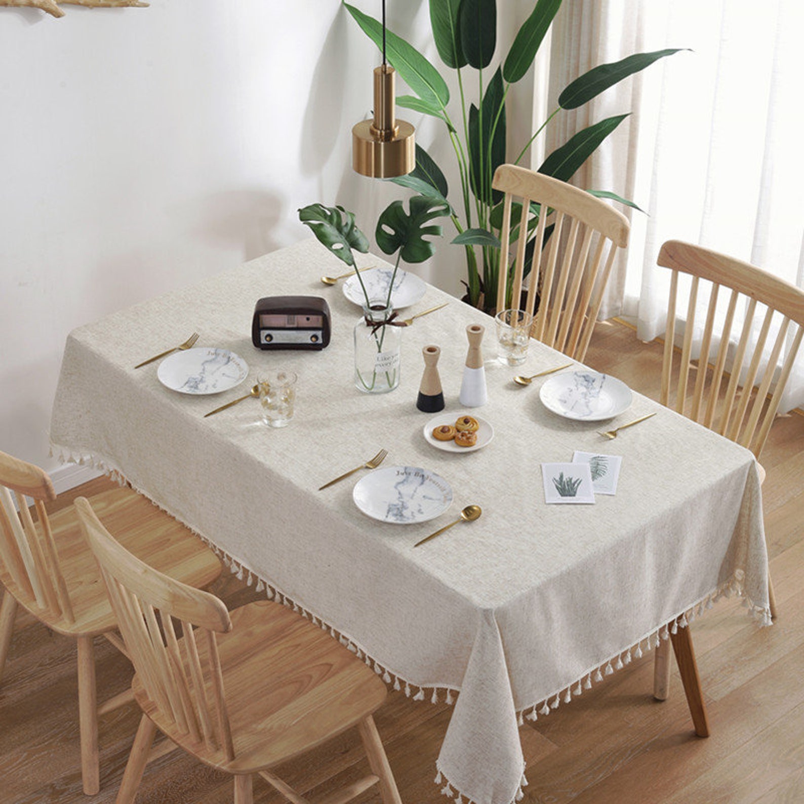 Round Square Rectangle Tablecloth Linen Stone Washed Soft - Etsy