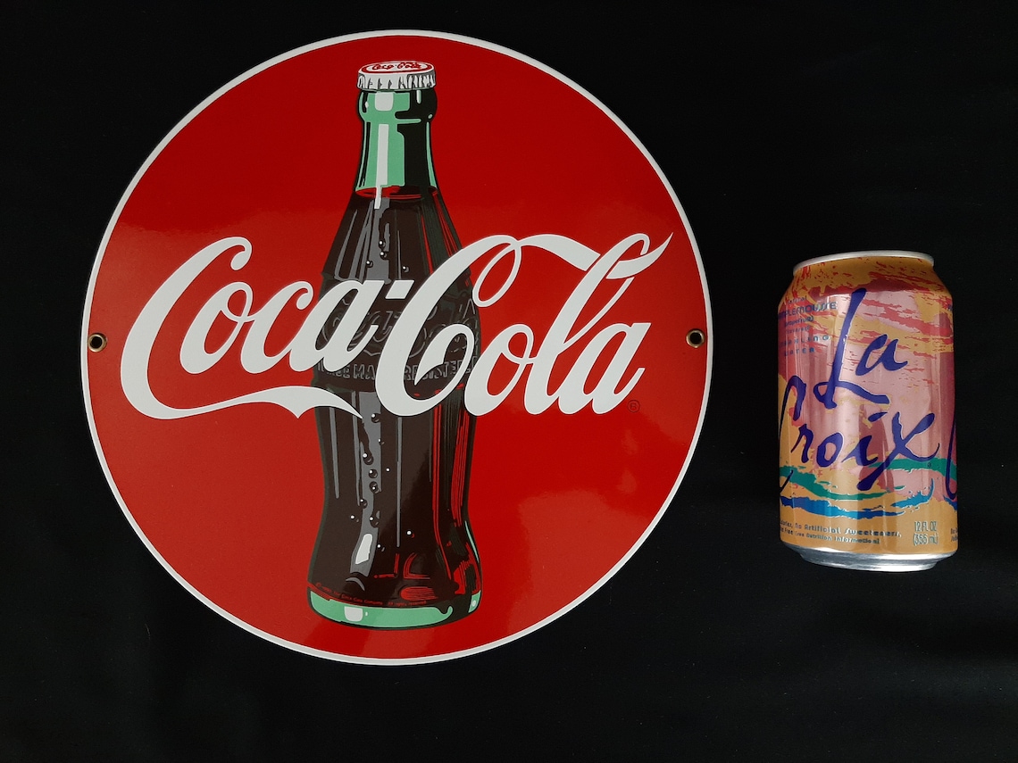 Vintage Reproduction Coca Cola Enameled Wall Sign by Distribute by Ande ...