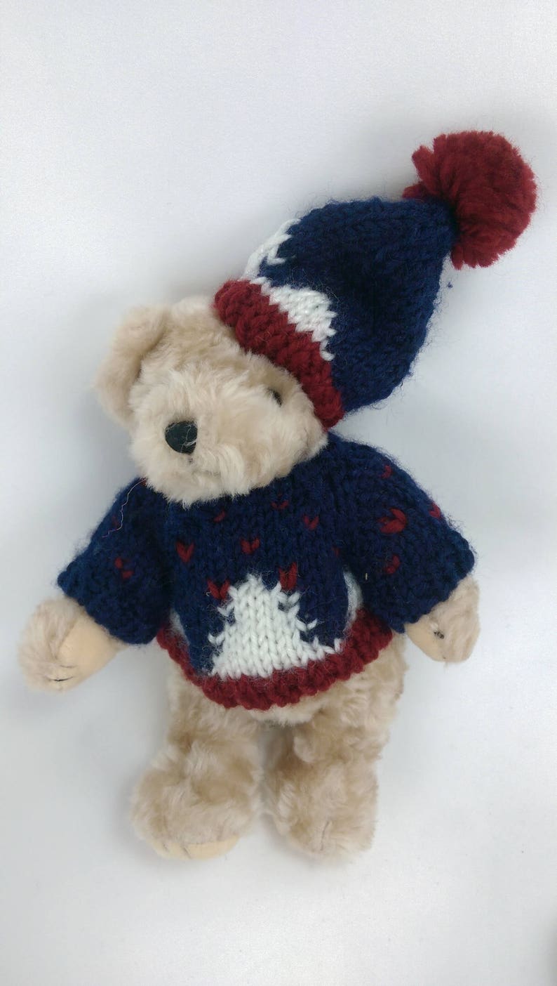1996 Chrisha Playful Plush Teddy Bears Knitted Sweater Jointed | Etsy