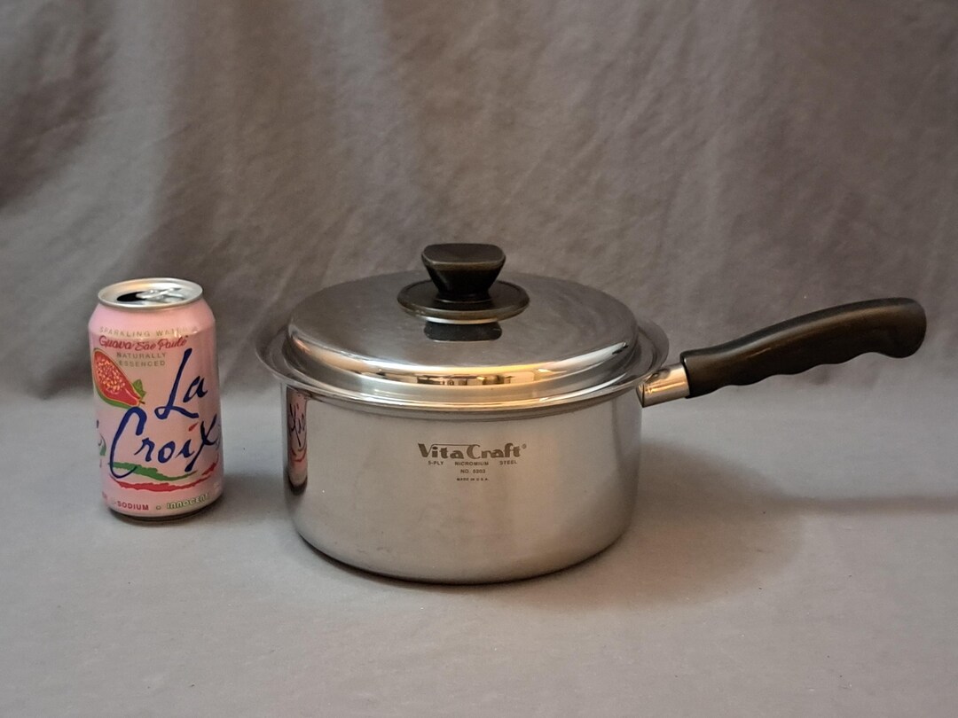 Vita Craft Super 5 Nicromium Stainless Steel 3 Qt Saucepot With Lid 5-ply Waterless Cookware ...