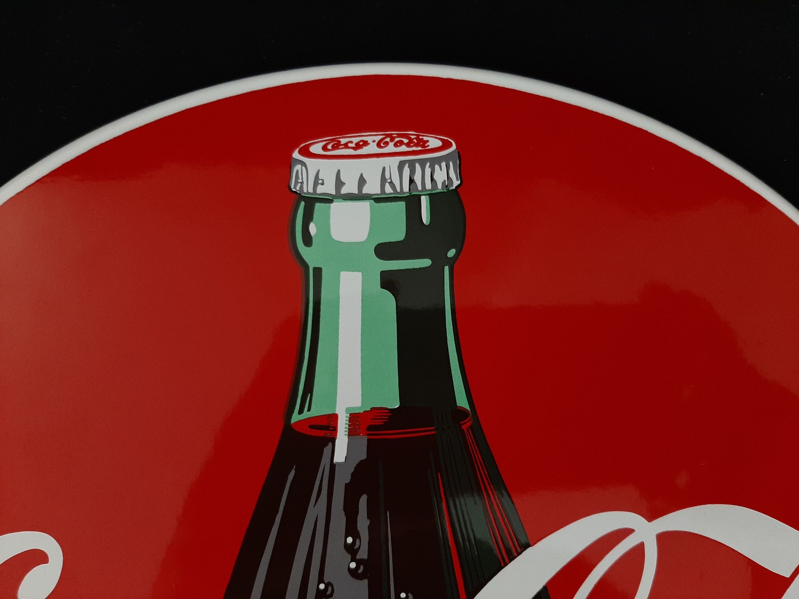 Vintage Reproduction Coca Cola Enameled Wall Sign by Distribute by Ande ...