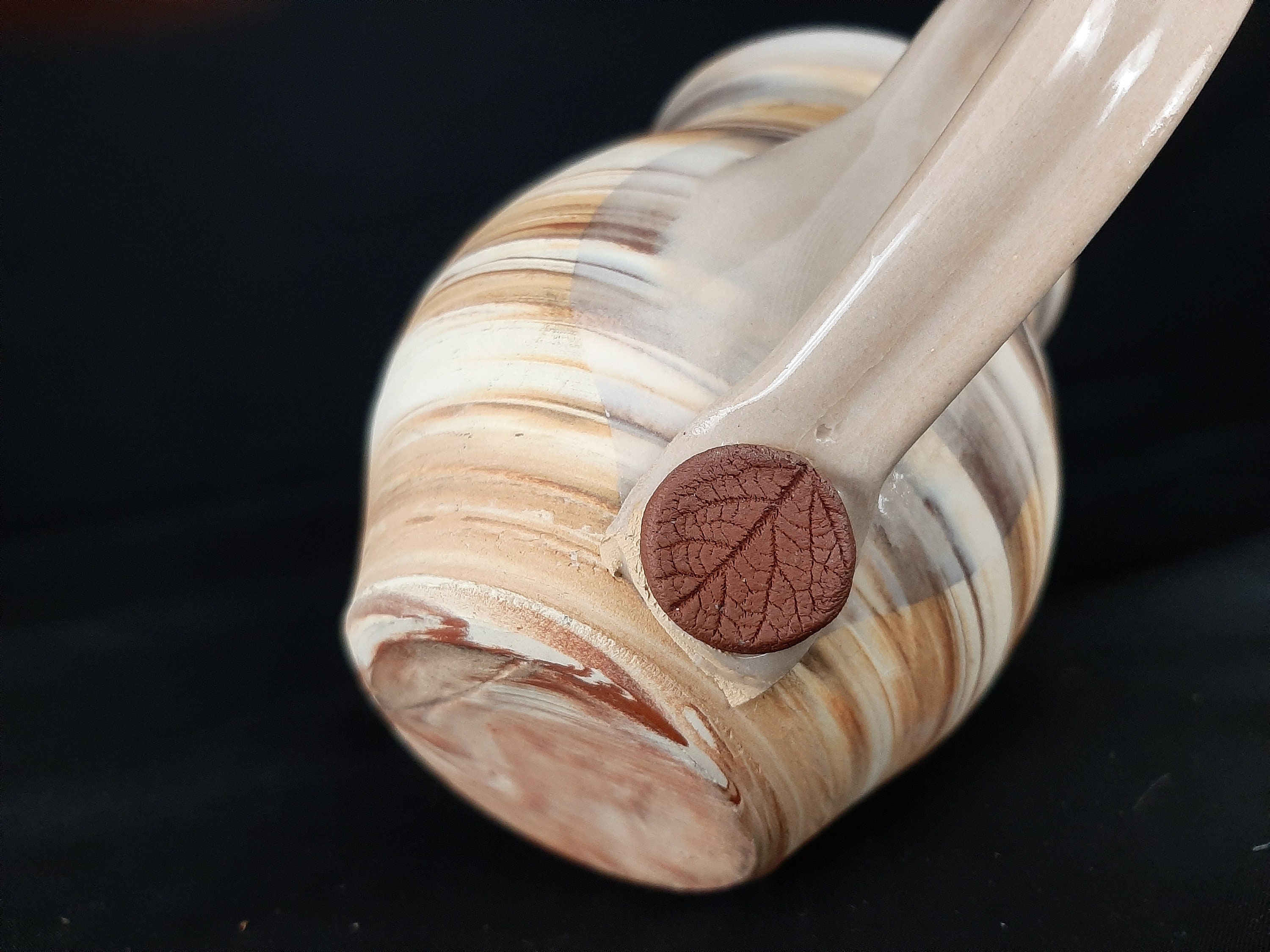 Studio Pottery Multicolor Clay Swirl Coffee Mug Tea Cup Marked | Etsy