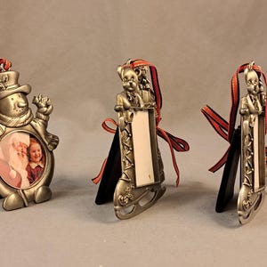 Vintage Pewter Christmas Hanging Ornament Desk Picture Frame Price for ...