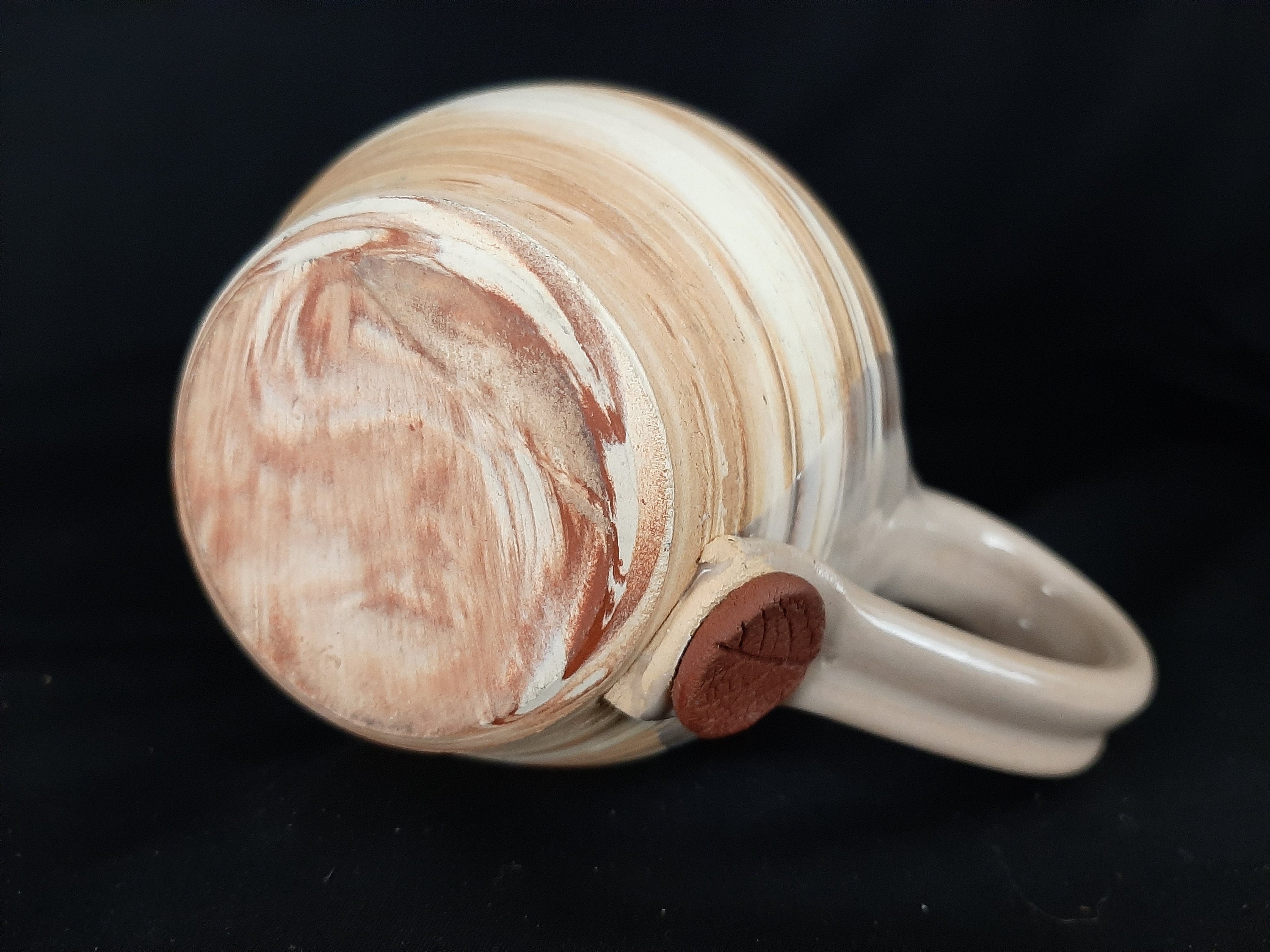 Studio Pottery Multicolor Clay Swirl Coffee Mug Tea Cup Marked | Etsy