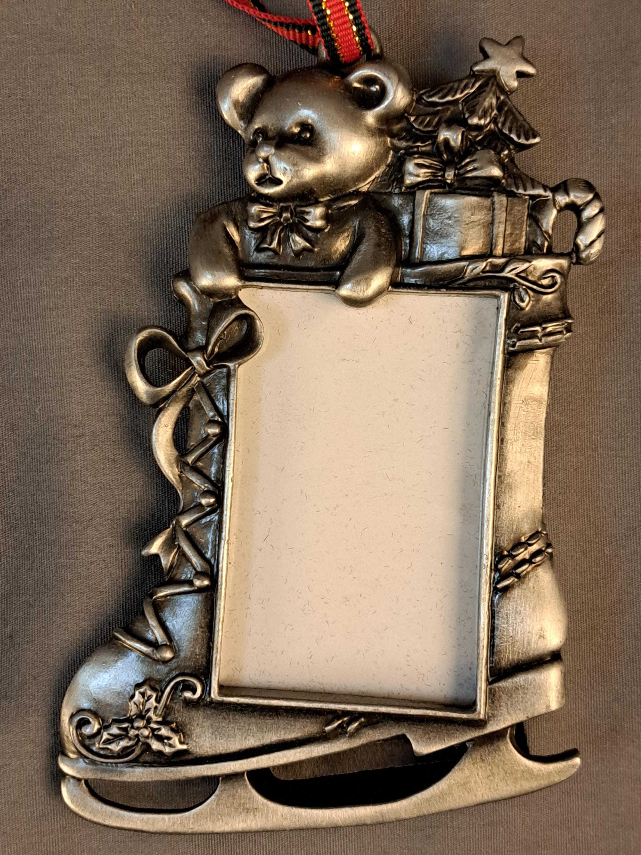Vintage Pewter Christmas Hanging Ornament Desk Picture Frame Price for ...