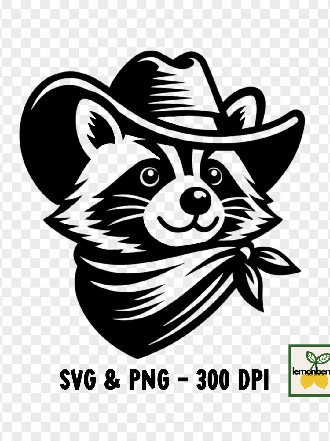 Western Cowboy Raccoon Svg, Cowboy Hat Svg, Cute Clipart - Etsy