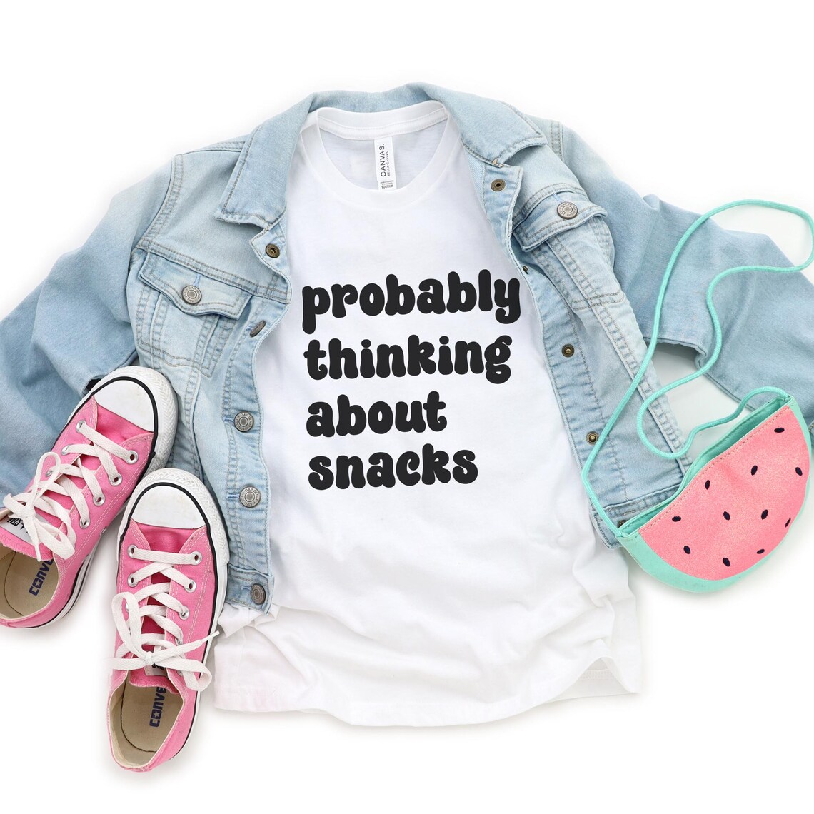 Adorable Kids Shirt SVG – Probably Thinking About Snacks, Kid Friendly ...