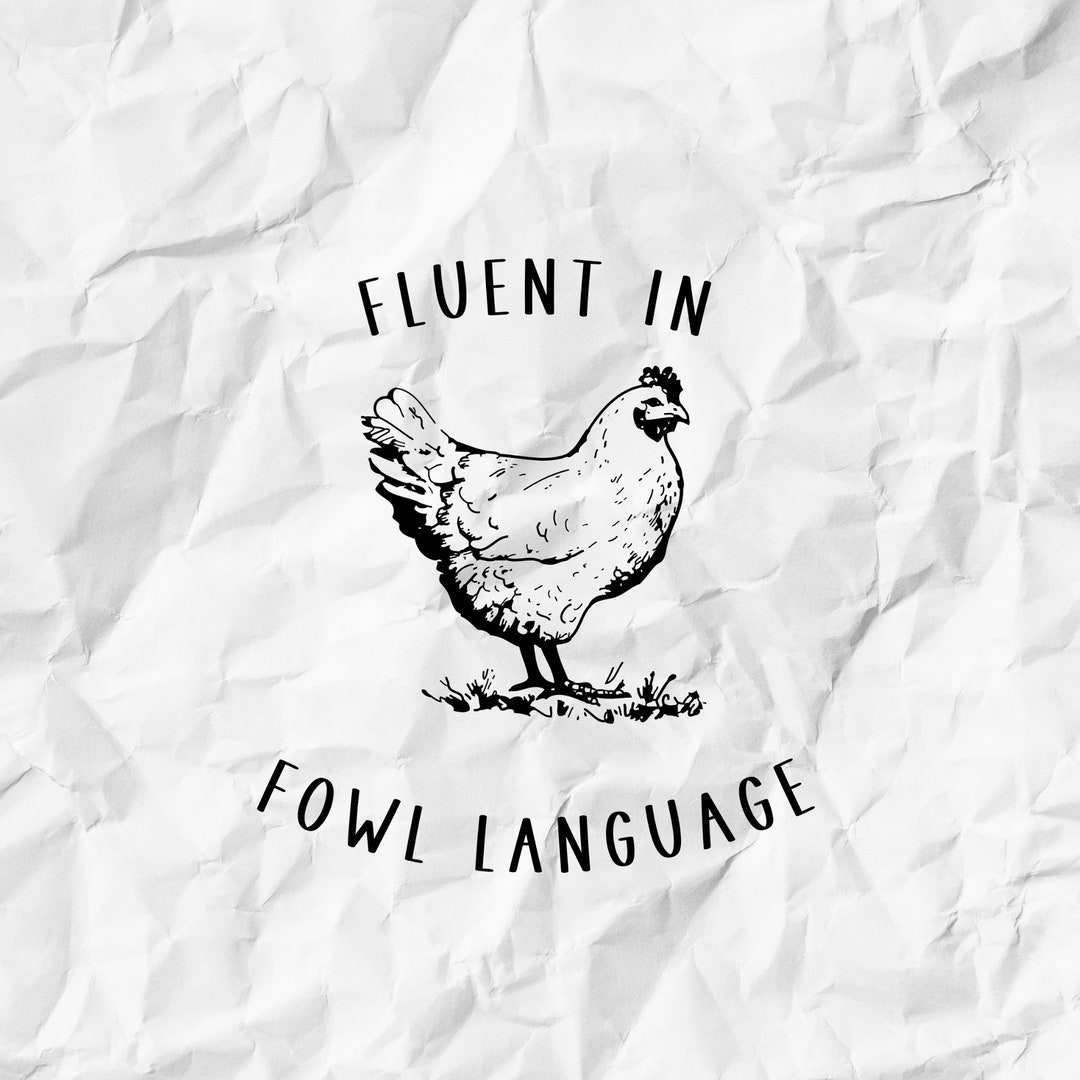 Fluidez en el lenguaje de las aves SVG, Diseño de camiseta con humor de ...