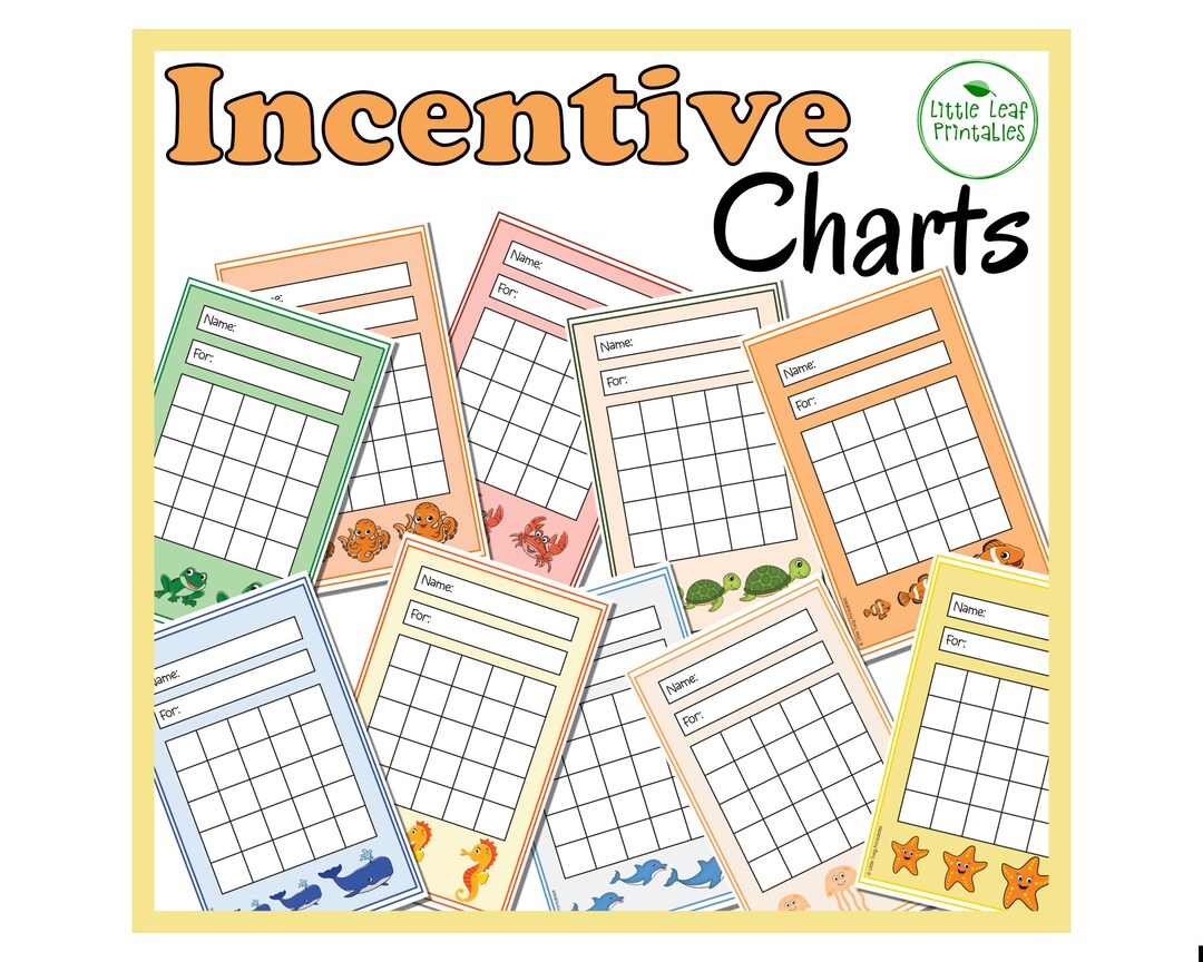 10 Ocean Themed Reward Cards | Printable Incentive Charts for Young ...