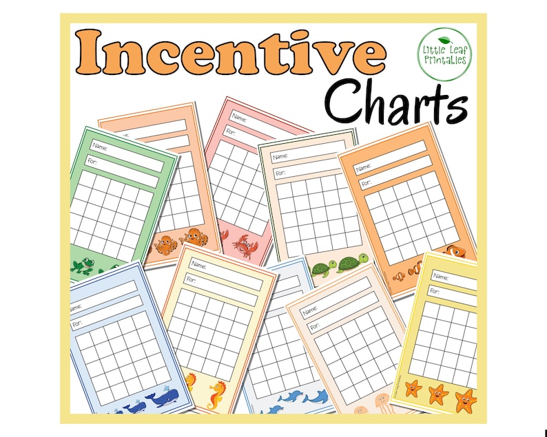 10 Ocean Themed Reward Cards | Printable Incentive Charts for Young ...
