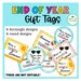 End of Year Summer Gift Tags, Teacher to Student Gift Tags - Etsy